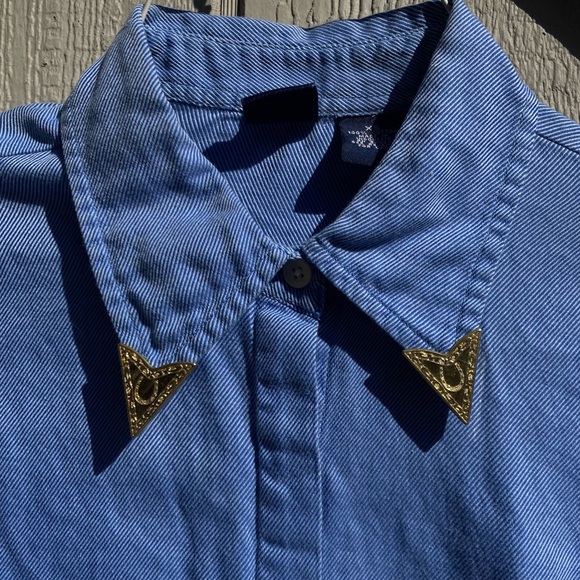 Vintage | Accessories | Vintage Western Metal Shirt Collar Tips ...